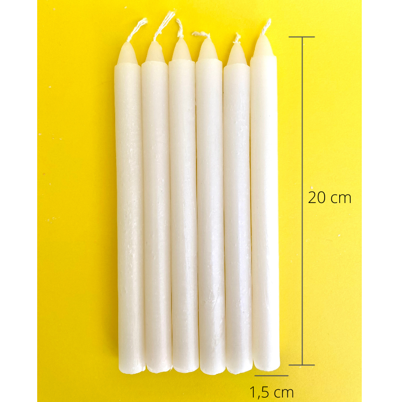 Vela Larga Delgada Blanca x10 | Velas Sagrado Corazón | Cerería Sagrado ...