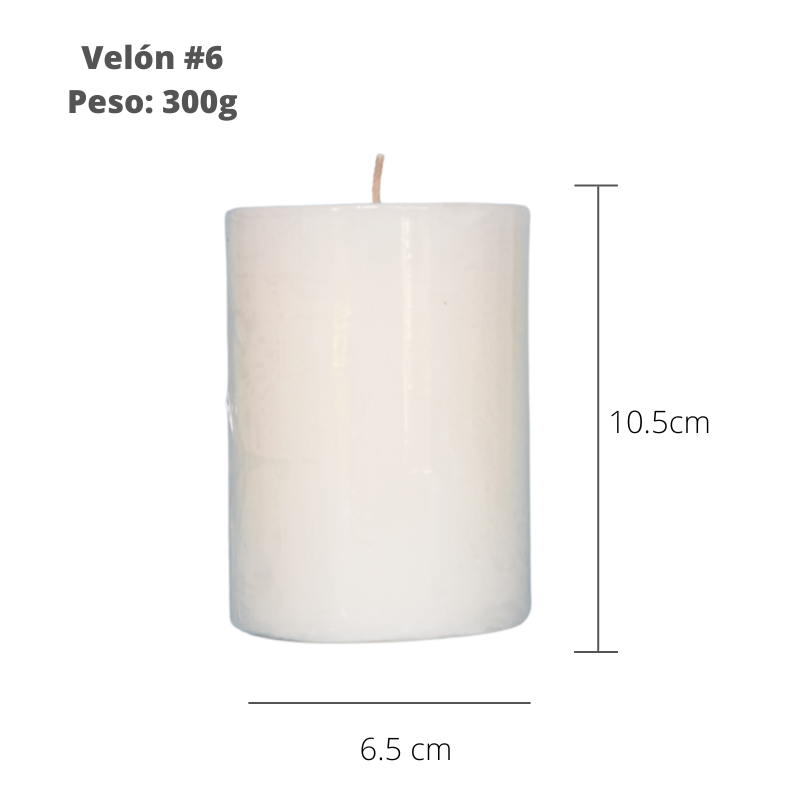 Velón #6 Blanco sin etiqueta | Velas Sagrado Corazón | Cerería Sagrado ...